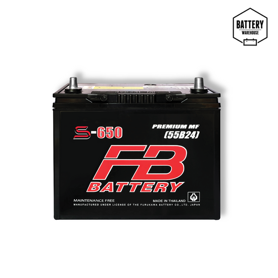 แบตเตอรี่รถยนต์ FB S-650R (JIS 55B24R-MF)