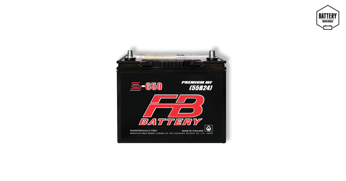 แบตเตอรี่รถยนต์ FB S-650L (JIS 55B24L-MF)