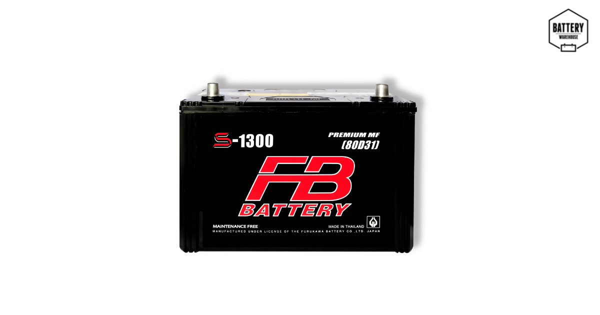 แบตเตอรี่รถยนต์ FB S-1300L (JIS 80D31L-MF)