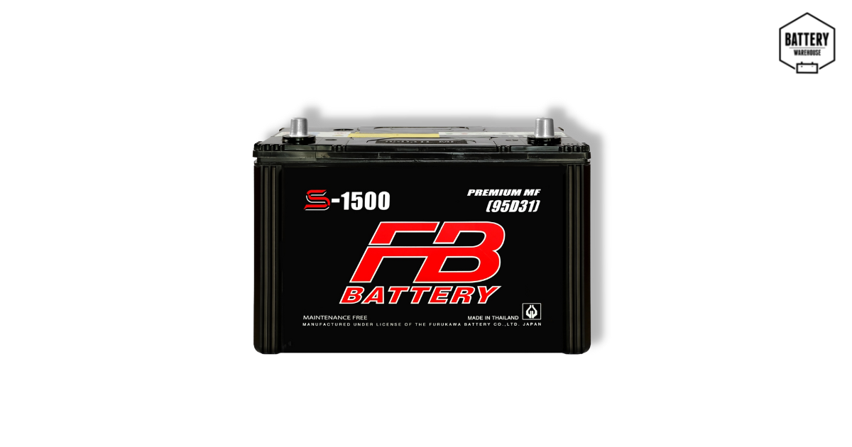 แบตเตอรี่รถยนต์ FB S-1500R (JIS 95D31R-MF)