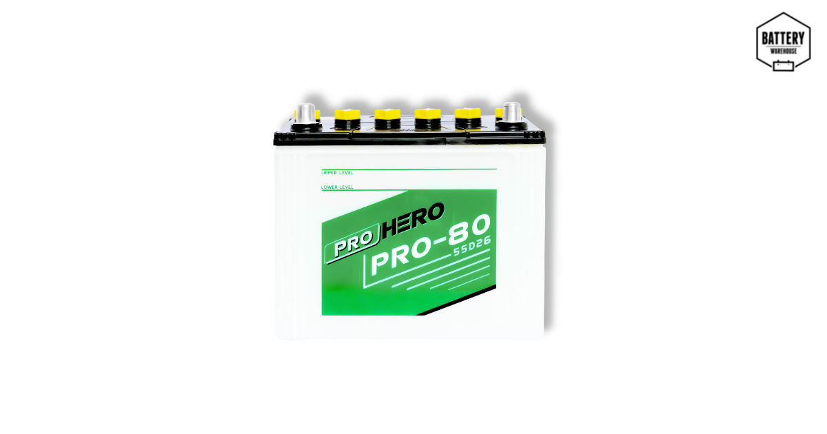 แบตเตอรี่รถยนต์ FB Prohero Pro-80L (JIS 55D26L)